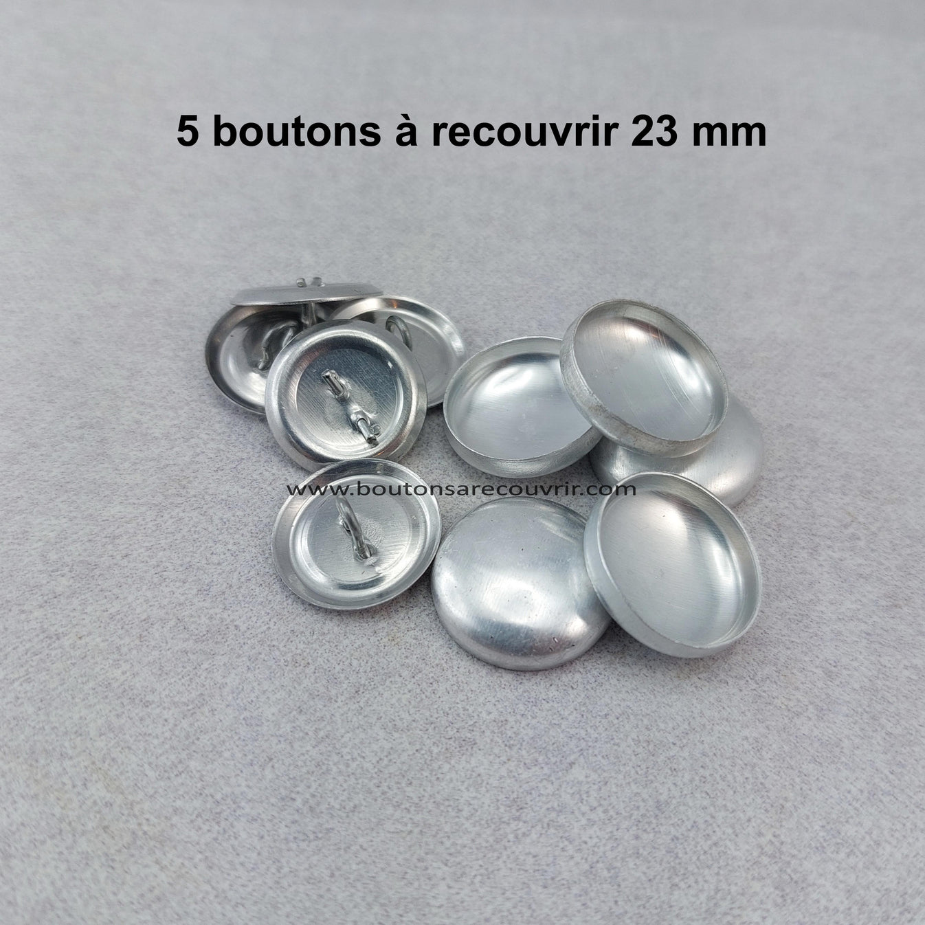 5 buttons to cover 23 mm – Boutons à Recouvrir