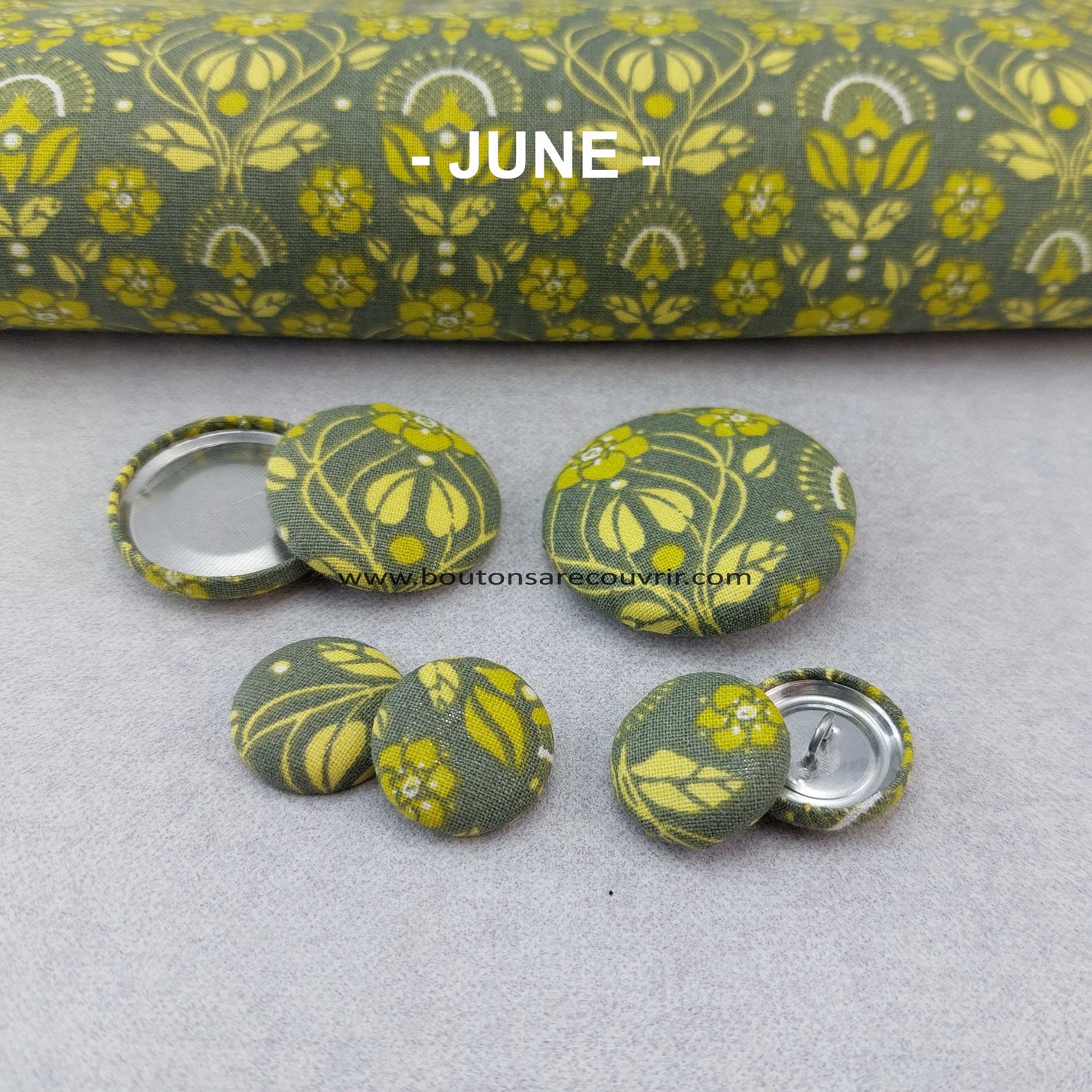 JUNE | fabric button – Boutons à Recouvrir